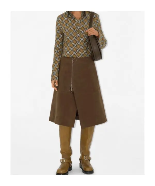 Burberry Check Printed Long Sleeved Shirt - Oxide