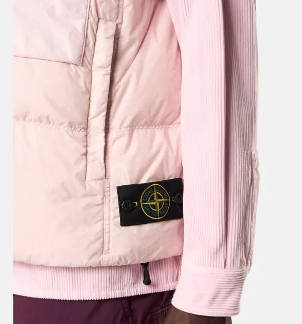 Stone Island High Neck Sleeveless Vest - Pink