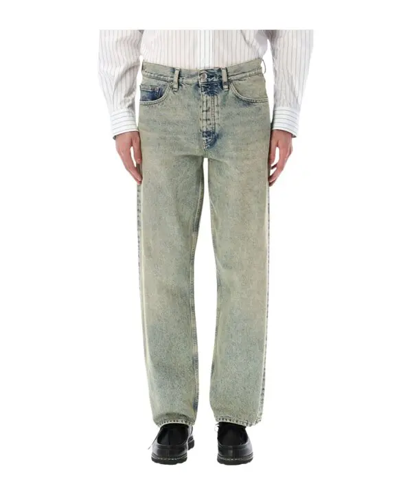 SUNFLOWER Buttoned Straight-leg Jeans - White