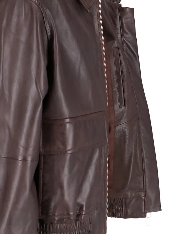 Studio Nicholson Leather Zip-up Jacket