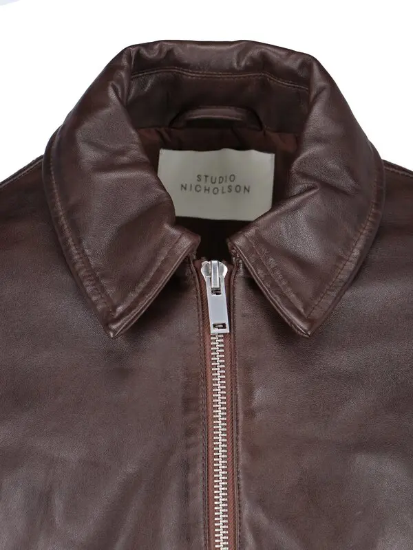 Studio Nicholson Leather Zip-up Jacket