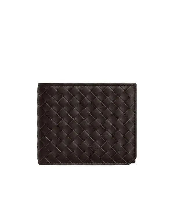 Bottega Veneta Intrecciato Piccolo Bi-fold Wallet - Fudge
