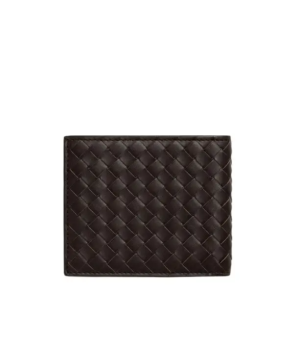 Bottega Veneta Intrecciato Piccolo Bi-fold Wallet - Fudge
