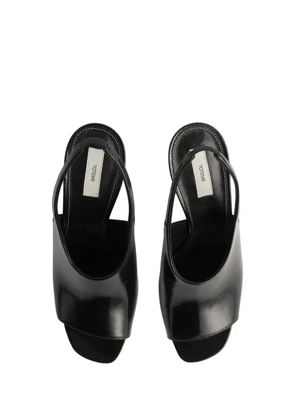 TOTEME Open-toe Slingback Heeled Sandals - Black