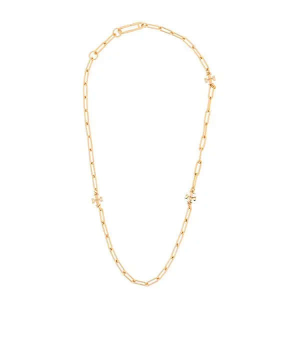 Tory Burch Logo Link Chain Necklace - Yellow