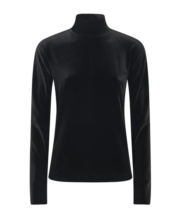 FORTE_FORTE High-neck Long-sleeved T-shirt - Black