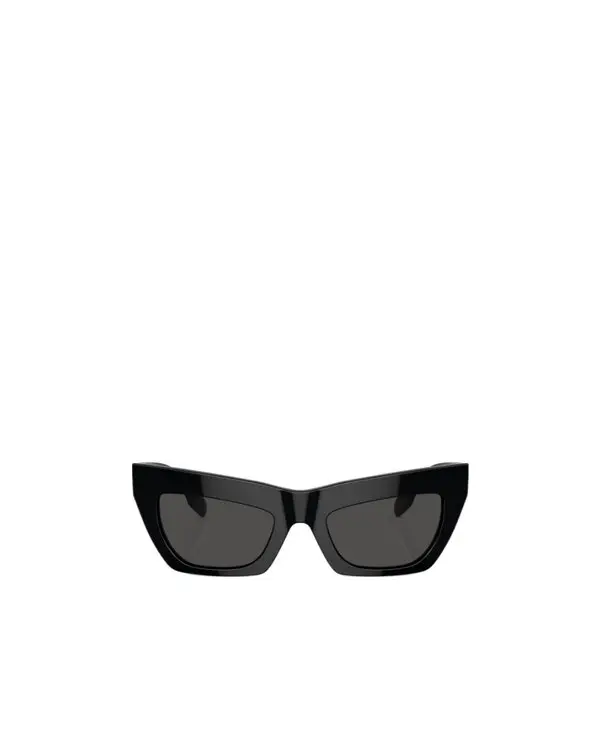 Burberry Cat Eye Sunglasses With Logo Detail - Black
