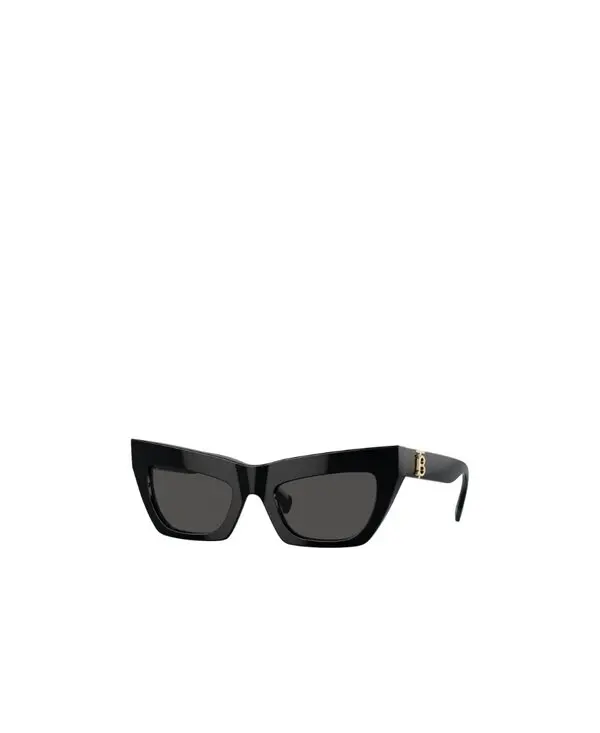 Burberry Cat Eye Sunglasses With Logo Detail - Black