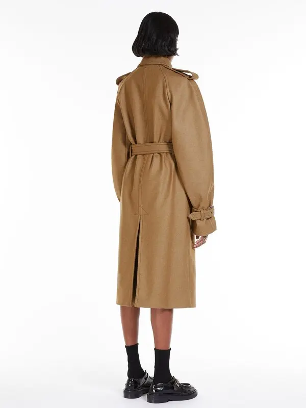 Sportmax Double-breasted Trench Coat - Brown