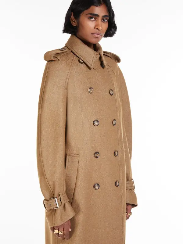 Sportmax Double-breasted Trench Coat - Brown