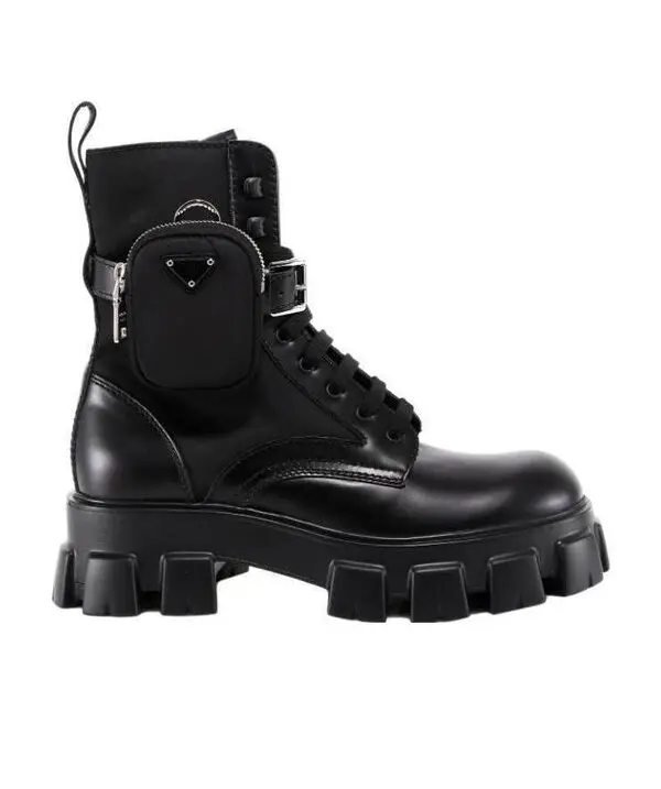 Prada Ankle Wrap Combat Boots