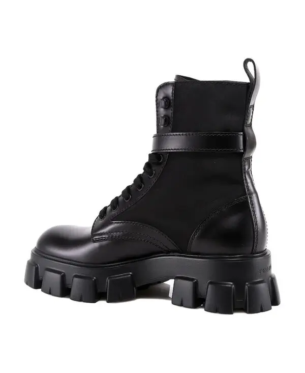 Prada Ankle Wrap Combat Boots
