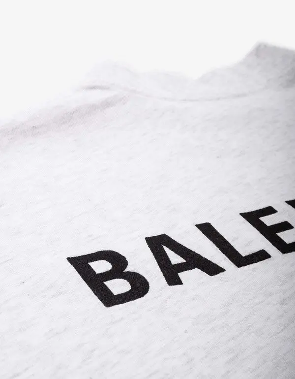 Balenciaga Logo Printed T-shirt - Light Heather Grey