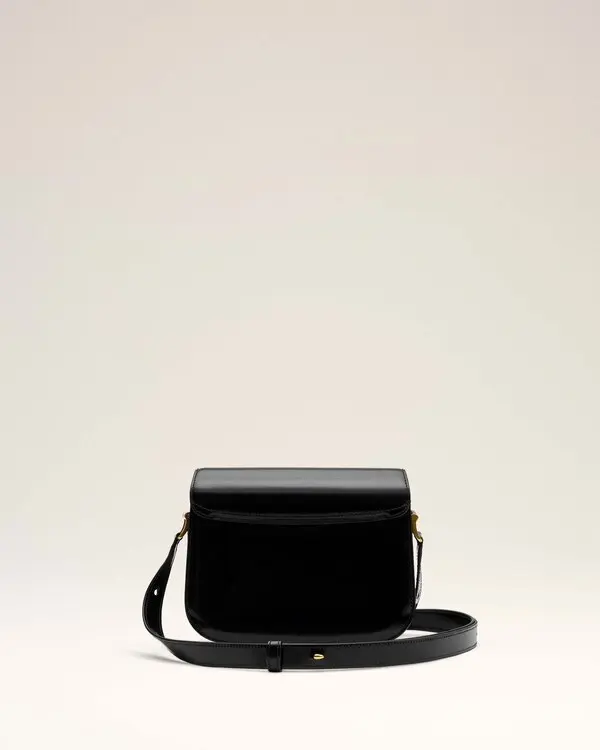 AMI Paris Logo Plaque Shoulder Bag - Black