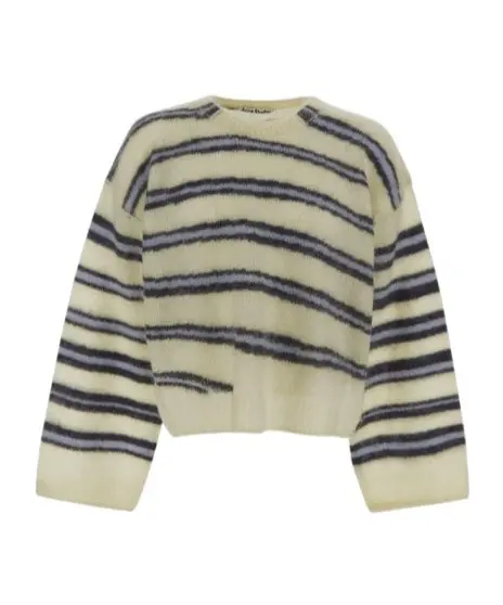 Acne Studios Striped Jacquard Knit Crewneck Jumper