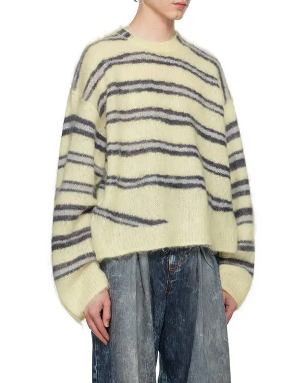 Acne Studios Striped Jacquard Knit Crewneck Jumper