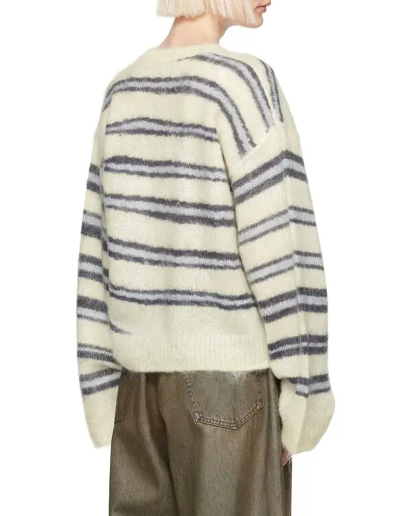 Acne Studios Striped Jacquard Knit Crewneck Jumper