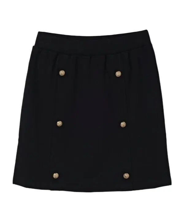 Balmain Elastic Waist Skirt With Button Detail