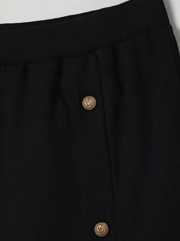 Balmain Elastic Waist Skirt With Button Detail