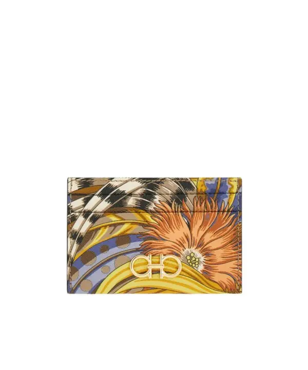 FERRAGAMO Gancini Credit Card Holder - Polychromatic