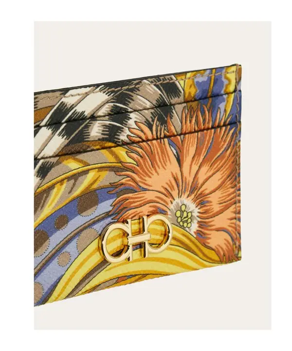 FERRAGAMO Gancini Credit Card Holder - Polychromatic