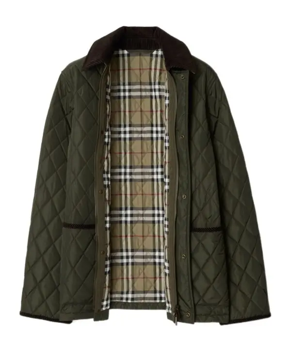 Burberry Belted Waist Quilted Jacket - Shale