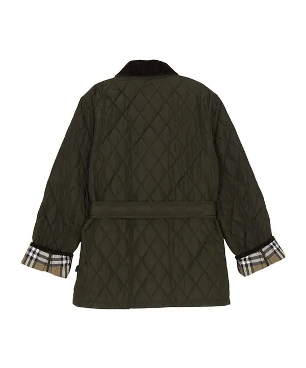 Burberry Belted Waist Quilted Jacket - Shale