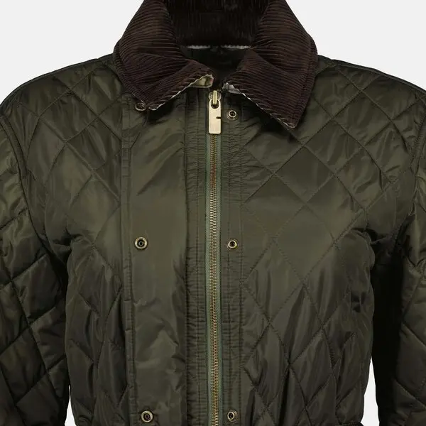 Burberry Belted Waist Quilted Jacket - Shale