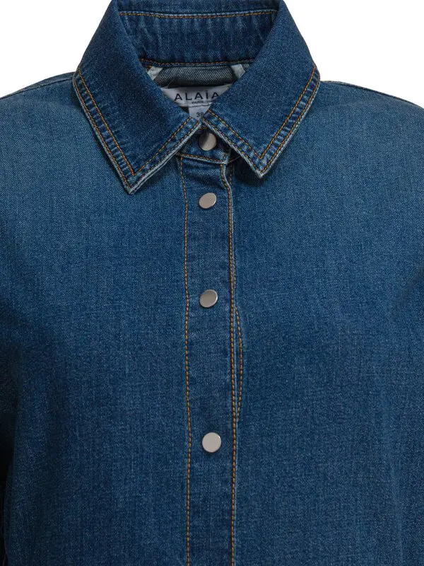 Alaïa Round Denim Shirt