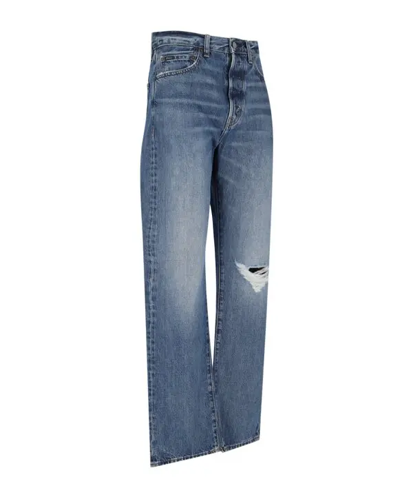 Polo Ralph Lauren Classic Straight-leg Jeans With Distressed Detailing - Blue