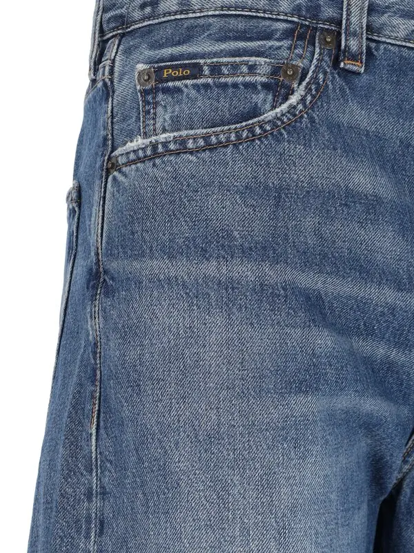 Polo Ralph Lauren Classic Straight-leg Jeans With Distressed Detailing - Blue