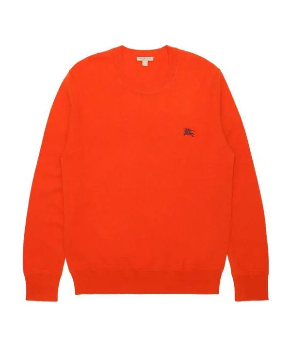 Burberry Logo Round-neck Pullover - Orange