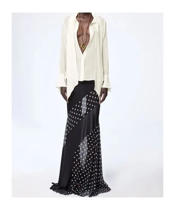 Nina Ricci Polka Dot Maxi Skirt