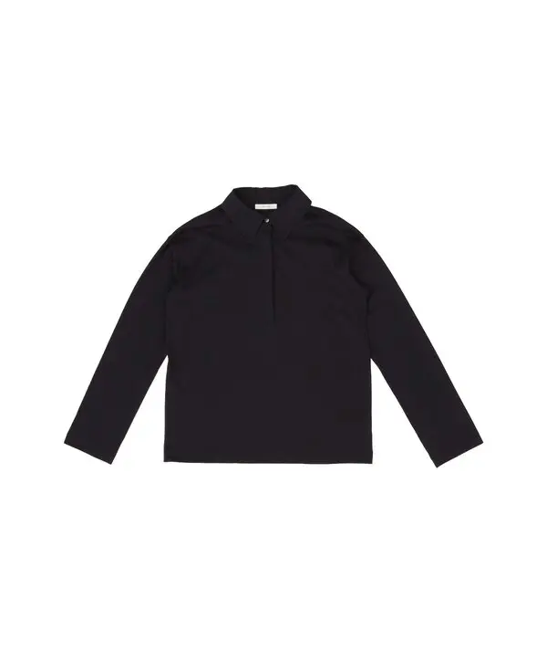 THE ROW Long-sleeved Polo Shirt - Black