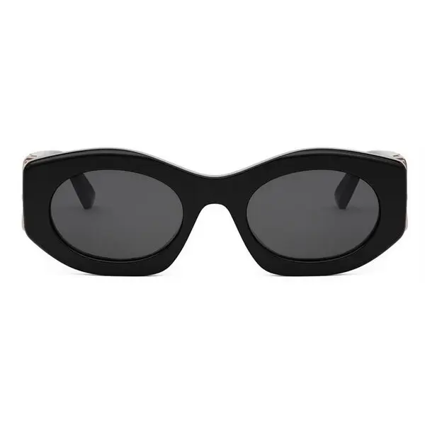 BVLGARI Calla Oval Frame Sunglasses - Black