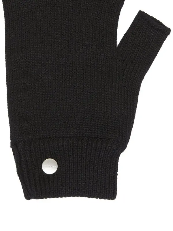 Rick Owens Fingerless Knitted Wool Gloves