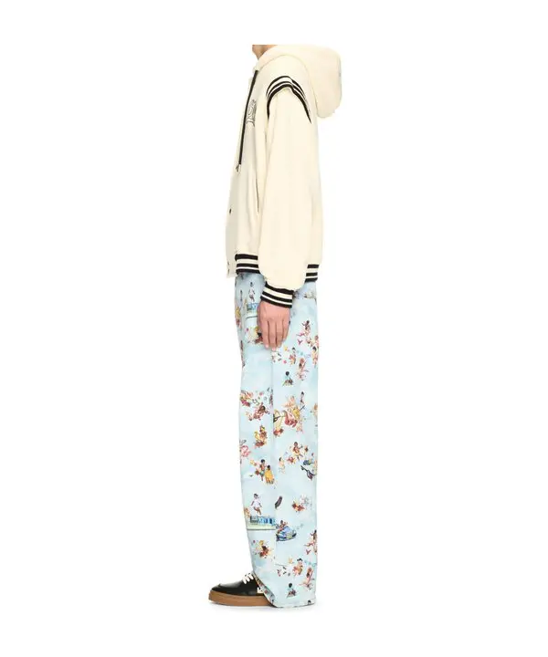 Off-White Striped Hooded Bomber Jacket