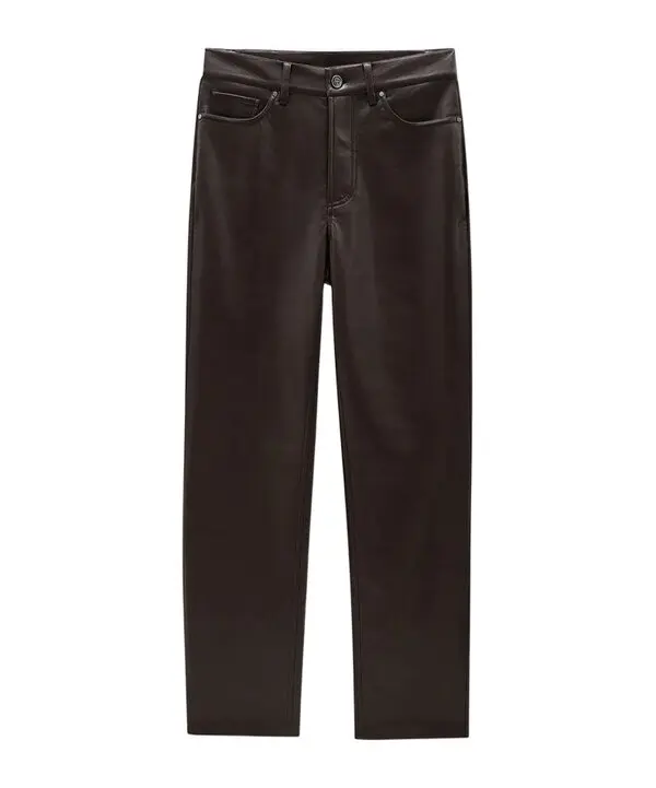 ANINE BING Button Fly Trousers - Dark Brown