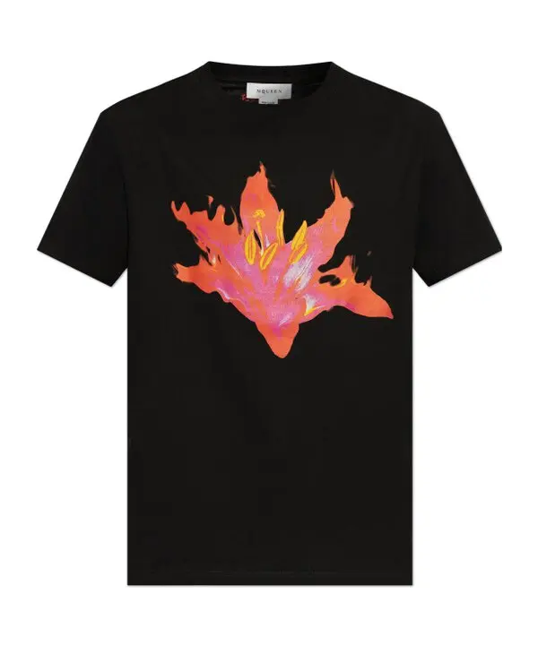 Alexander McQueen Flortal Printed Crewneck T-shirt