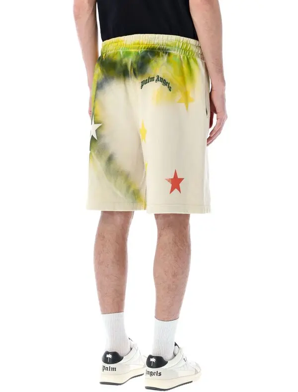 Palm Angels Star Sprayed Drawstring Track Shorts