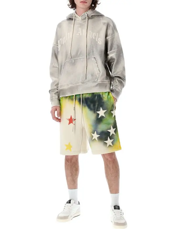 Palm Angels Star Sprayed Drawstring Track Shorts