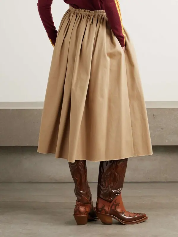 Gabriela Hearst Pleated Midi Skirt