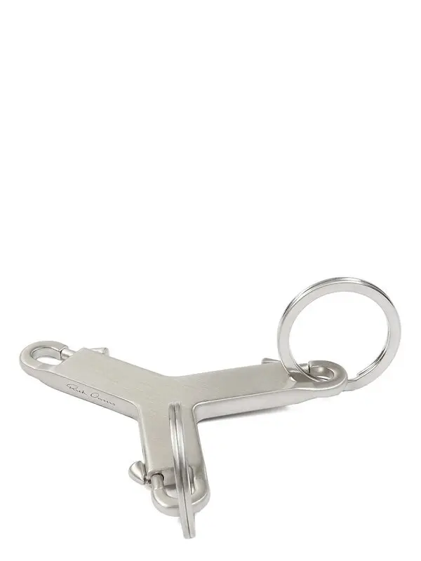 Rick Owens Double-ring Keychain - Palladio