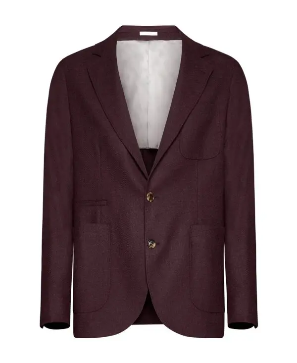 Brunello Cucinelli Long-sleeved Suit Coat - Red