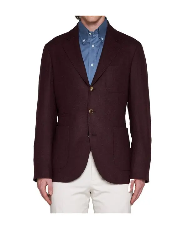 Brunello Cucinelli Long-sleeved Suit Coat - Red