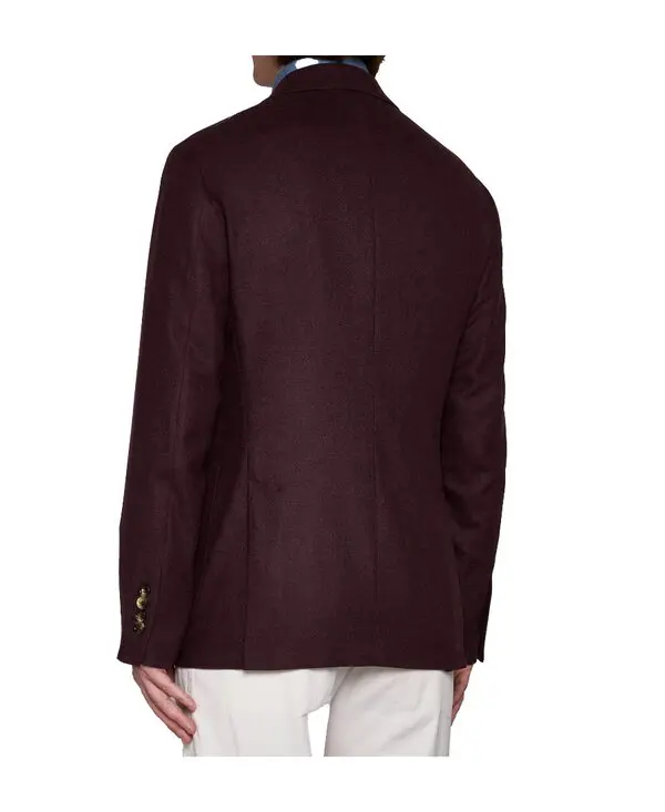 Brunello Cucinelli Long-sleeved Suit Coat - Red