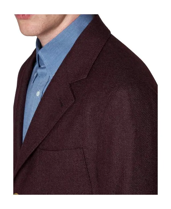 Brunello Cucinelli Long-sleeved Suit Coat - Red