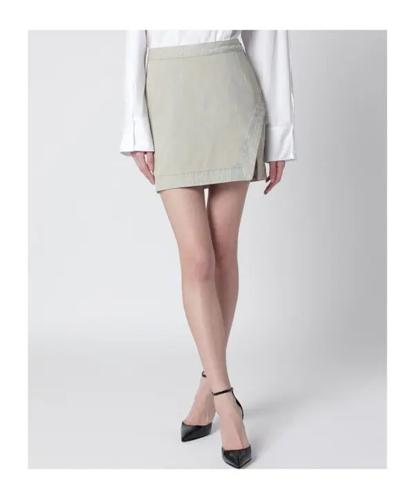 VIVIENNE WESTWOOD Mini Denim Wrap Skirt - Gray