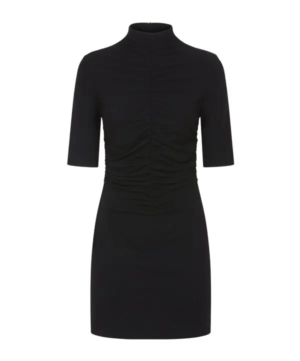 Sportmax Ruched High Neck Mini Dress