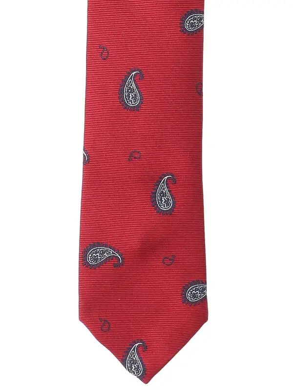 Thom Browne Paisley Neck Tie - Red